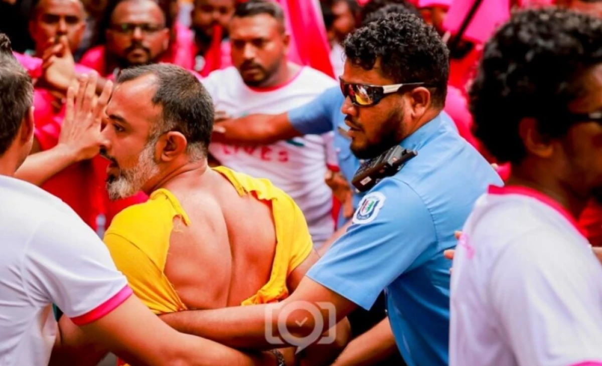 Action taken against a man who interrupted oppositions rally