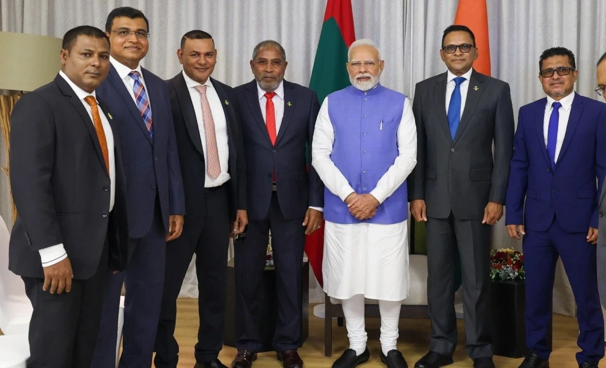 Indian PM Modi meets leaders of MDP and other Maldivian political...